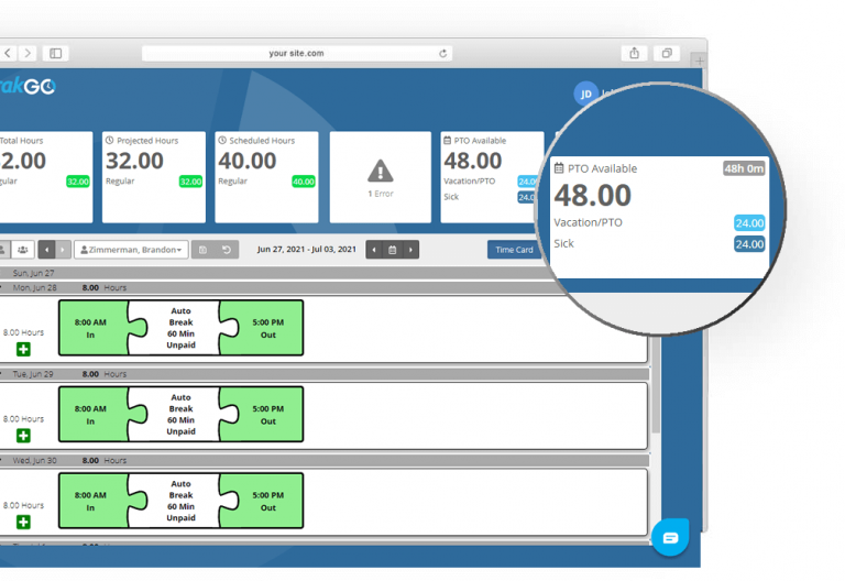 PTO Vacation Tracking Software - TimeTrakGO