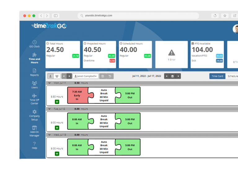 Web-Based Time Clock Software | Employee Time Clock Software