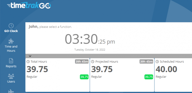 Online Employee Time Clock Software | TimeTrakGO
